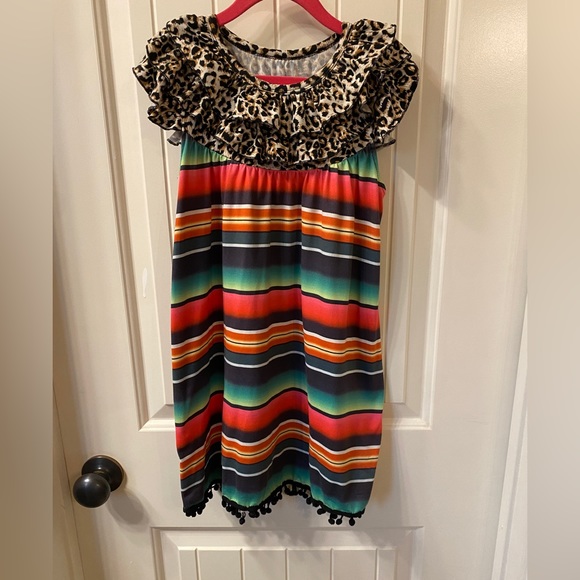 Dresses | Animal Print And Serape Dress I Western Wear I Cowgirl Dress ...